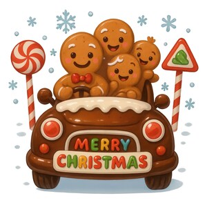 Gingerbread Man Clipart Bundle: Christmas Cookie PNG Graphics (digital ...