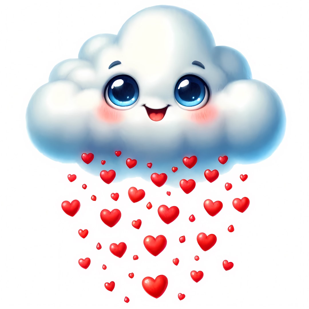 Cute Cloud Clipart | 12 High-quality Jpgs | Charming Cute Cloud Clipart ...