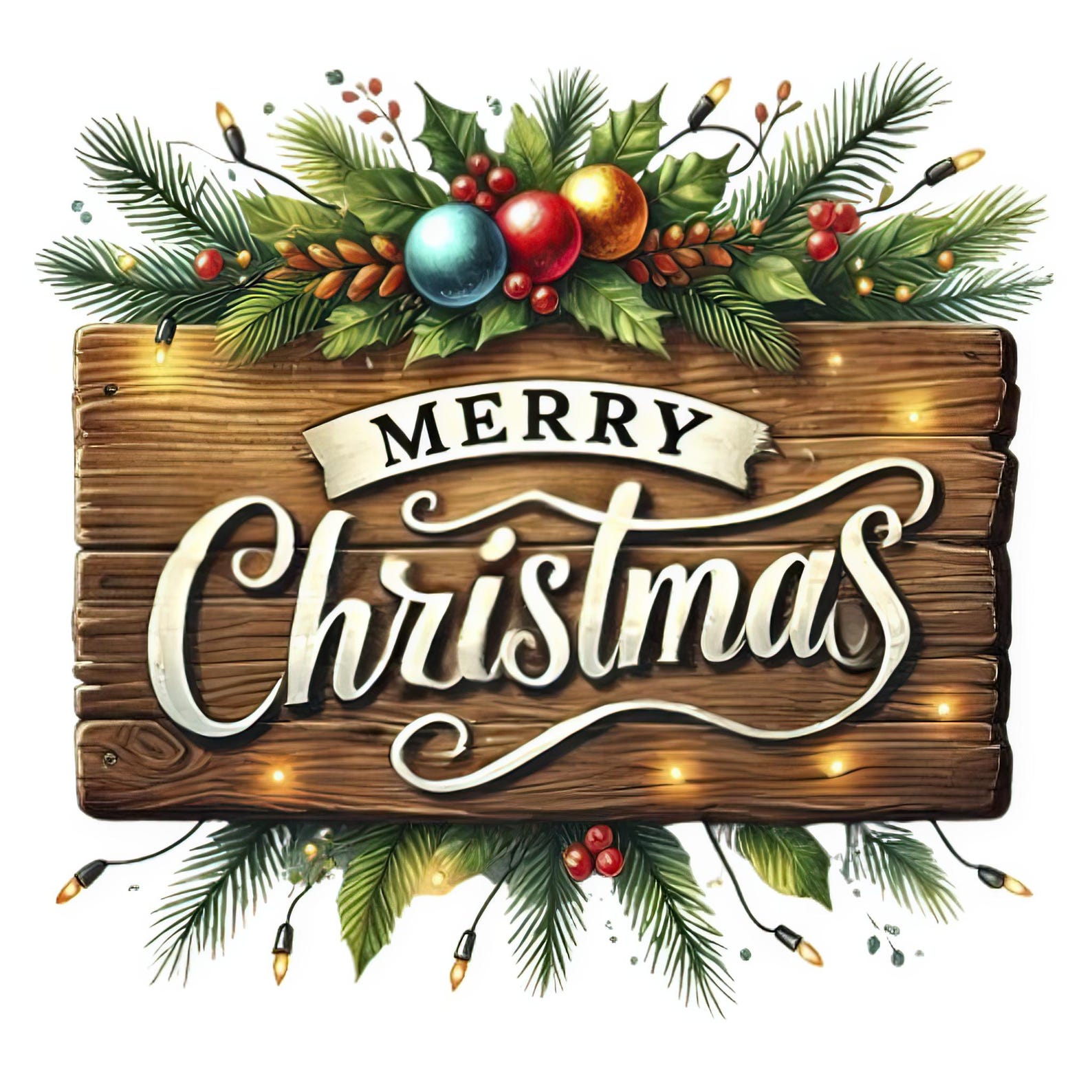 10 Merry Christmas Sign Clipart: Festive Holiday Art PNG (digital ...