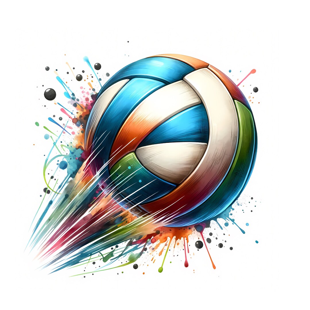 Volleyball Clipart - 10 High-quality Jpgs - Sports Clipart Bundle ...
