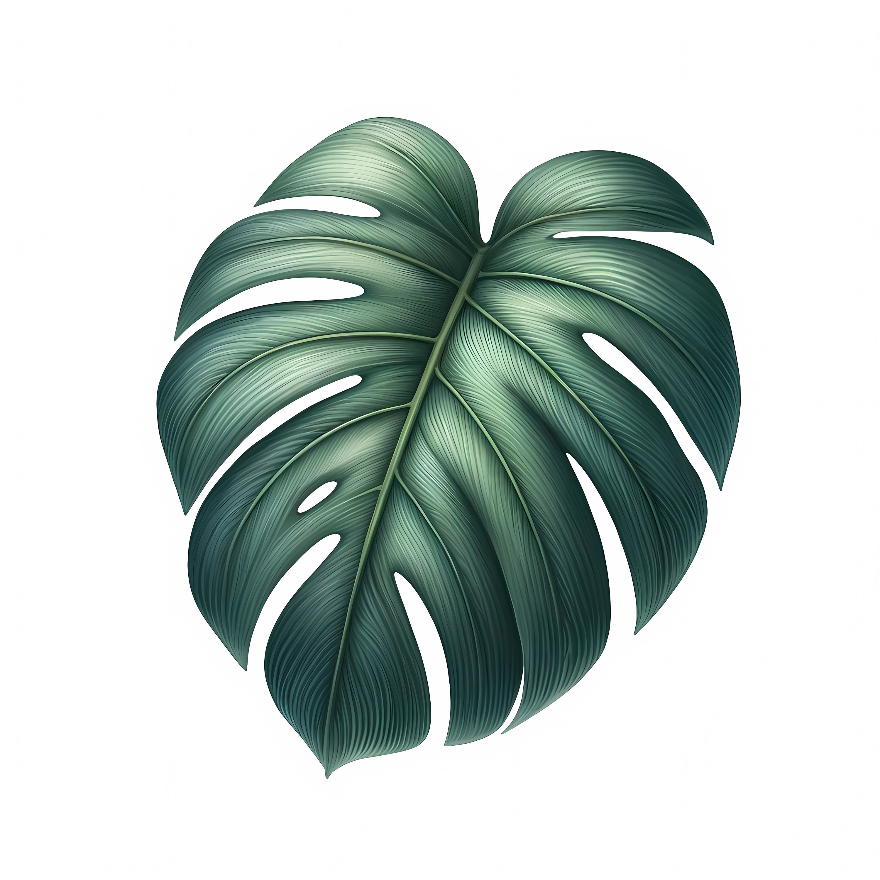 Monstera Leaf Clipart | Tropical Wall Art Bundle (digital Download) Set ...