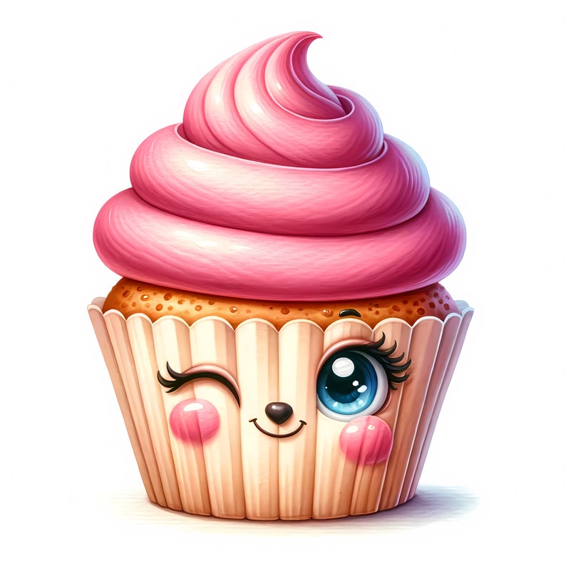 Kawaii Cake Clipart | Dessert Art Printables (digital Download) Set of ...