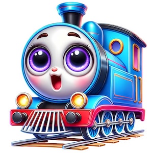 Cute Train Clipart | 11 High-quality Jpgs | Charming Cute Train Clipart ...