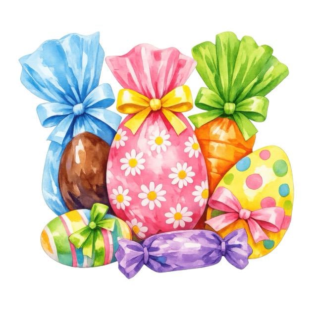 Candy Easter Clipart: Easter Sweets Graphics, Digital Download, 14 PNG ...