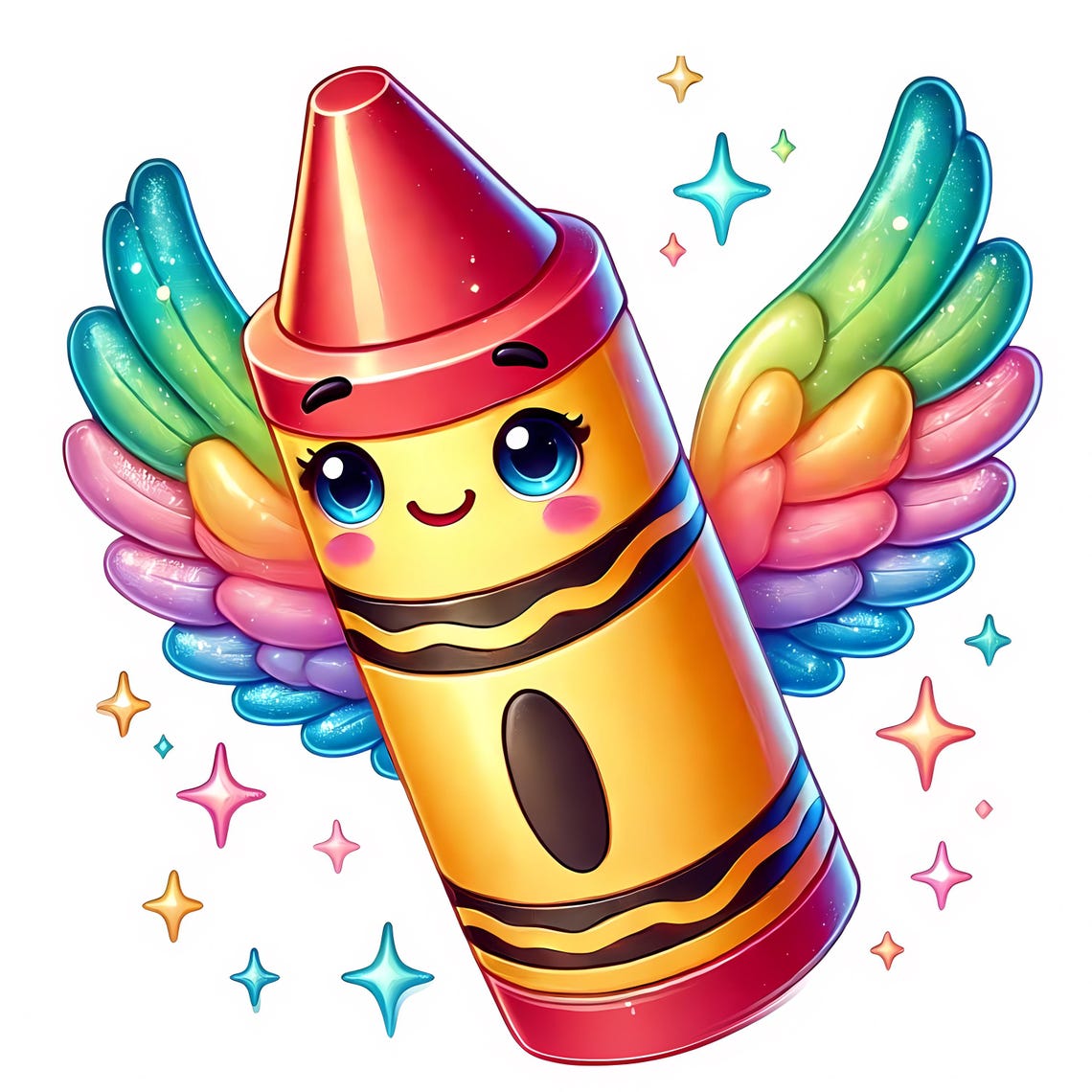 Cute Crayon Clipart Bundle | High-quality Jpgs (digital Download) - Etsy