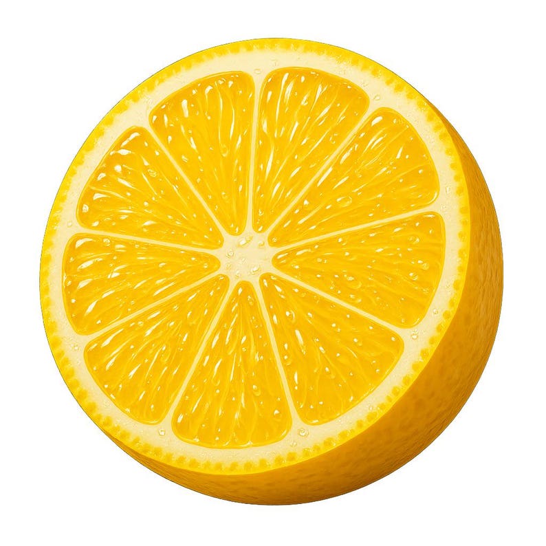 Watercolor Lemon Slice Clipart: Vibrant Lemon 10 PNG Bundle (digital ...