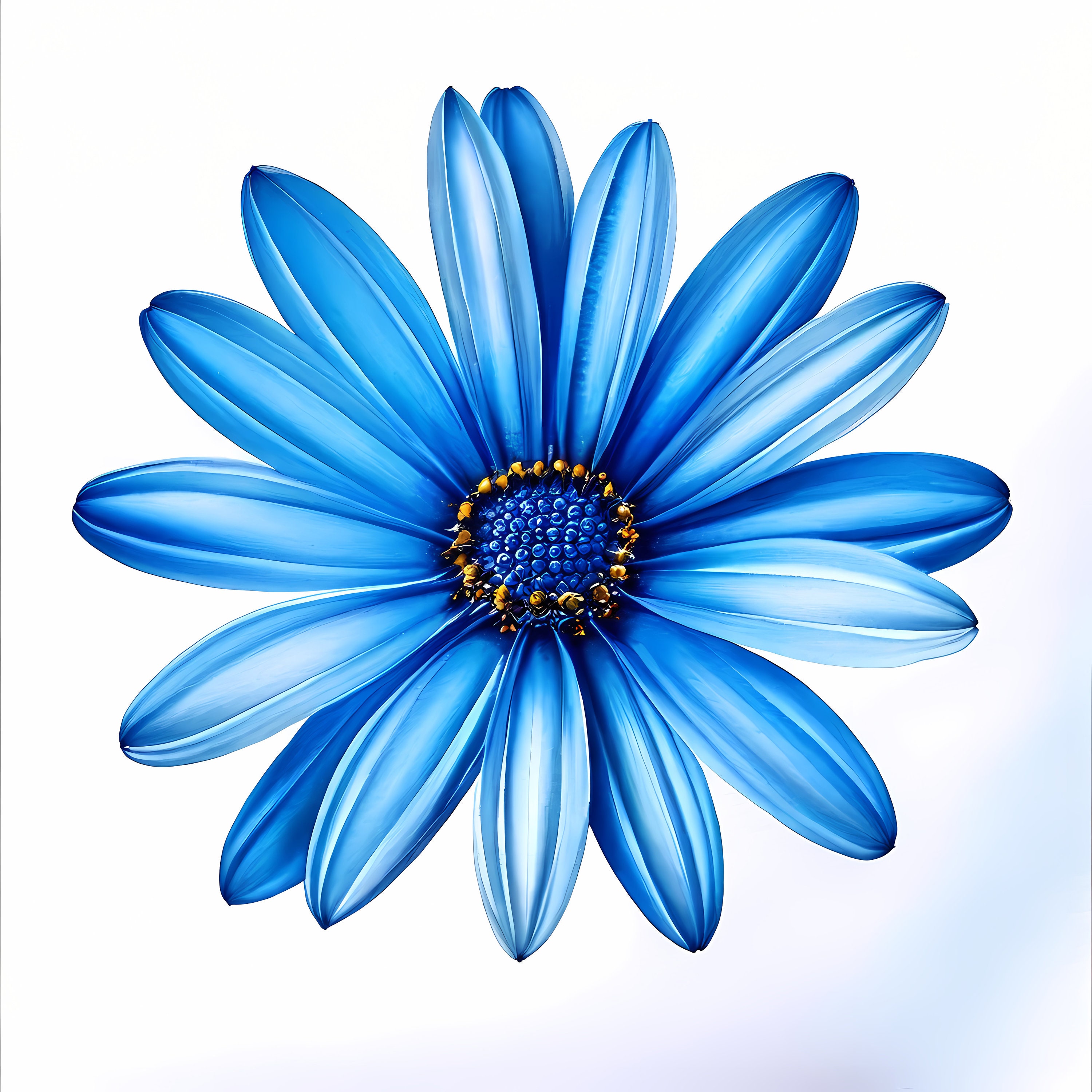 Blue Daisy Clipart 10 High-quality Jpgs Clipart Bundle Wall Art ...