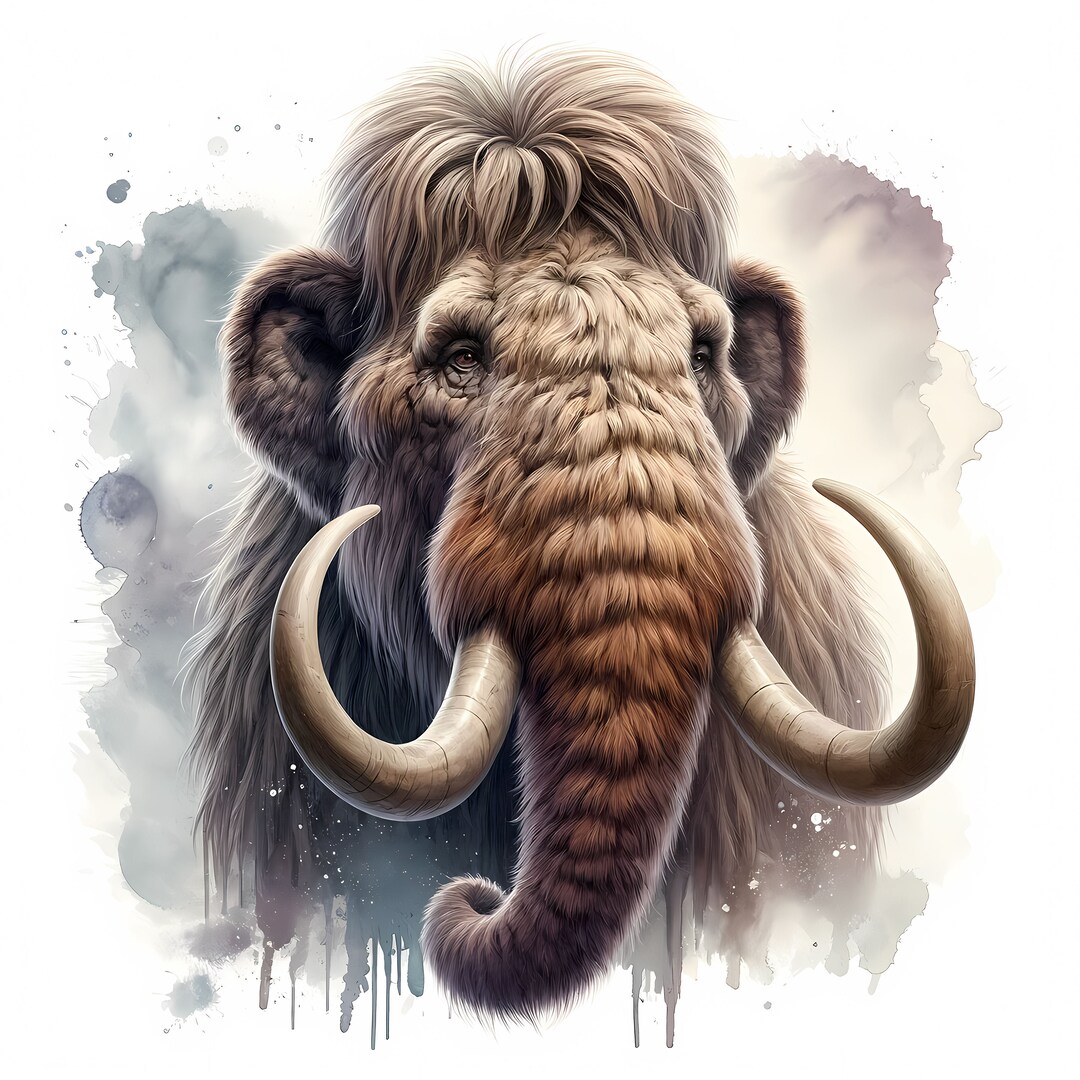 Mammoth Clipart 12 High-quality Jpgs Majestic Mammoth Clipart Bundle ...