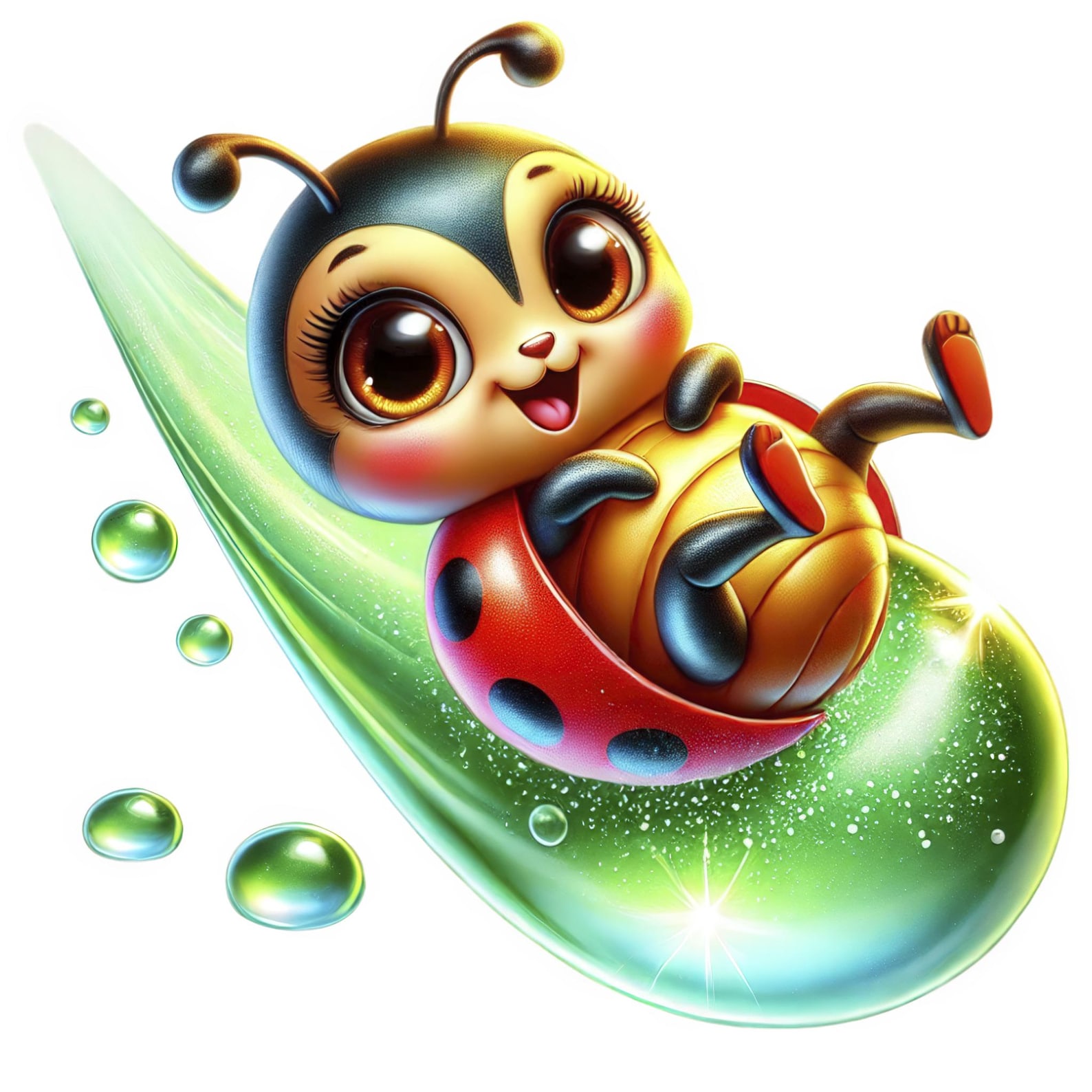 Cute Cartoon Ladybug Clipart | High-quality Designs (digital Download ...