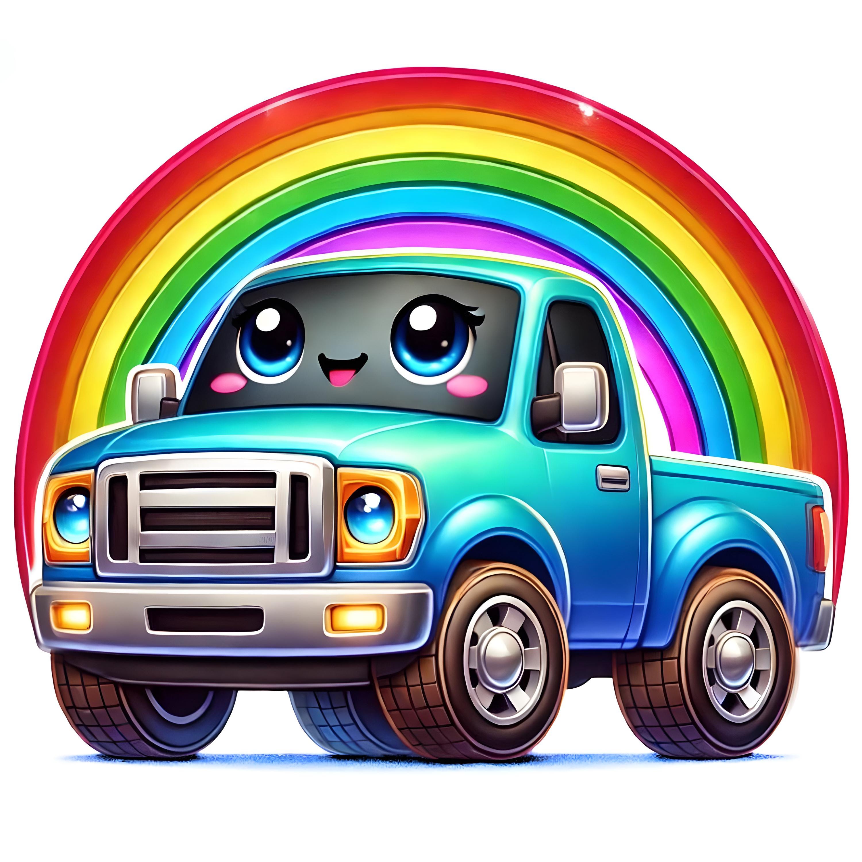 Cute Pickup Truck Clipart Bundle | Playful Truck Art (digital Download ...