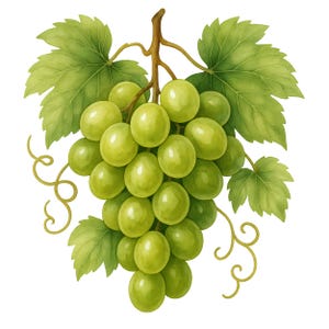 Bunch of Grapes Clipart, Vibrant Grapes Bundle PNG, Watercolor Clipart ...