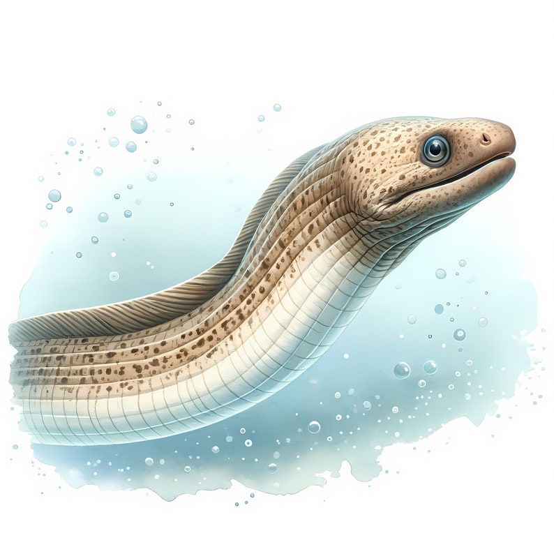 Eel Clipart Bundle: Marine Biology Art, Sea Creature (digital Download ...