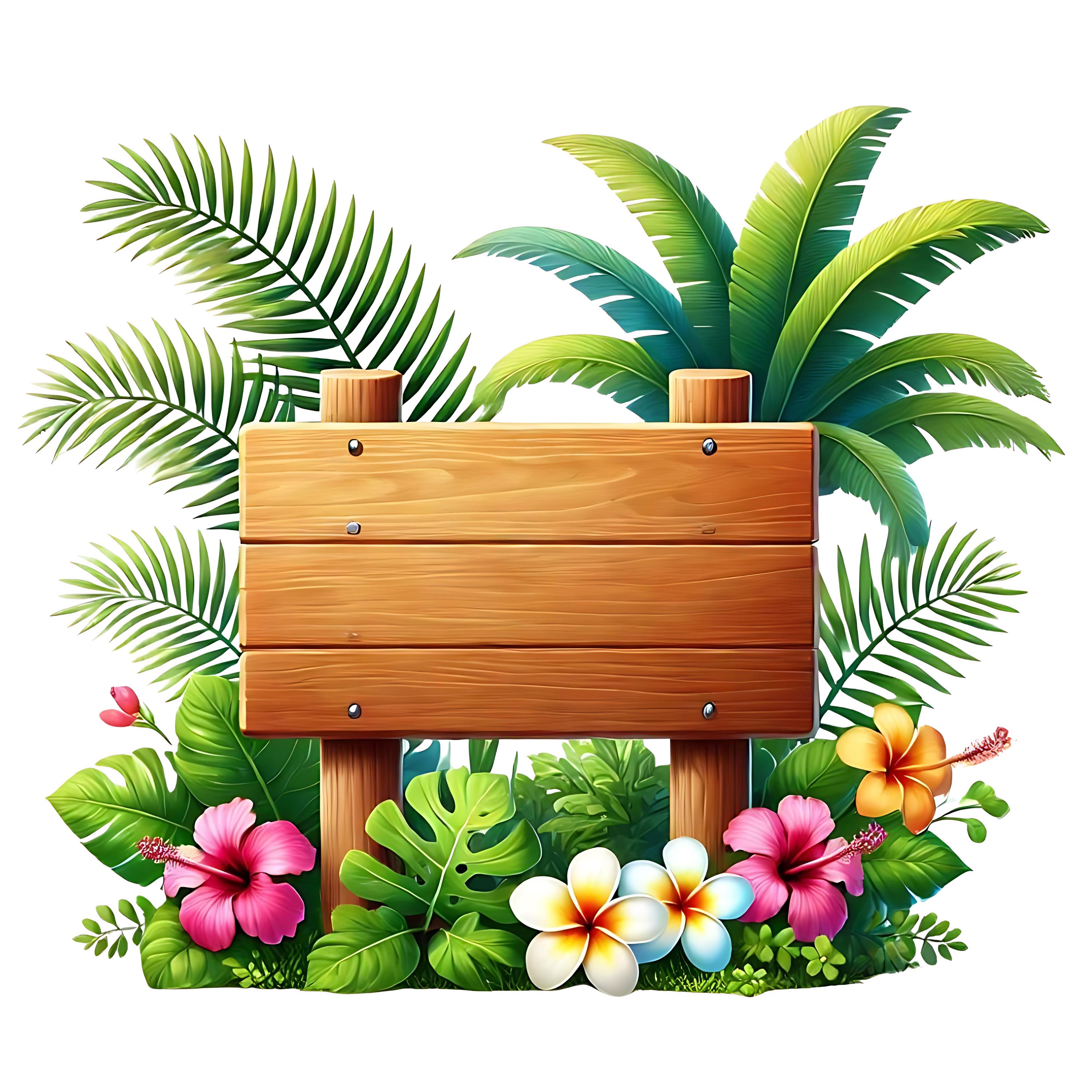 Tropical Beach Sign Clipart: Summer Art Bundle (digital Download ...