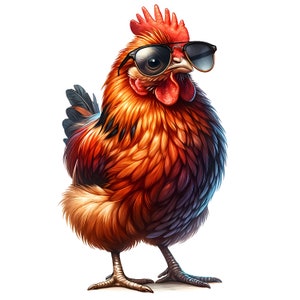 Cool Chicken Clipart Bundle | Farm Animal Art (digital Download) - Etsy