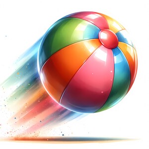 Beach Ball Clipart | 12 High-quality Jpgs | Summer Beach Ball Clipart ...