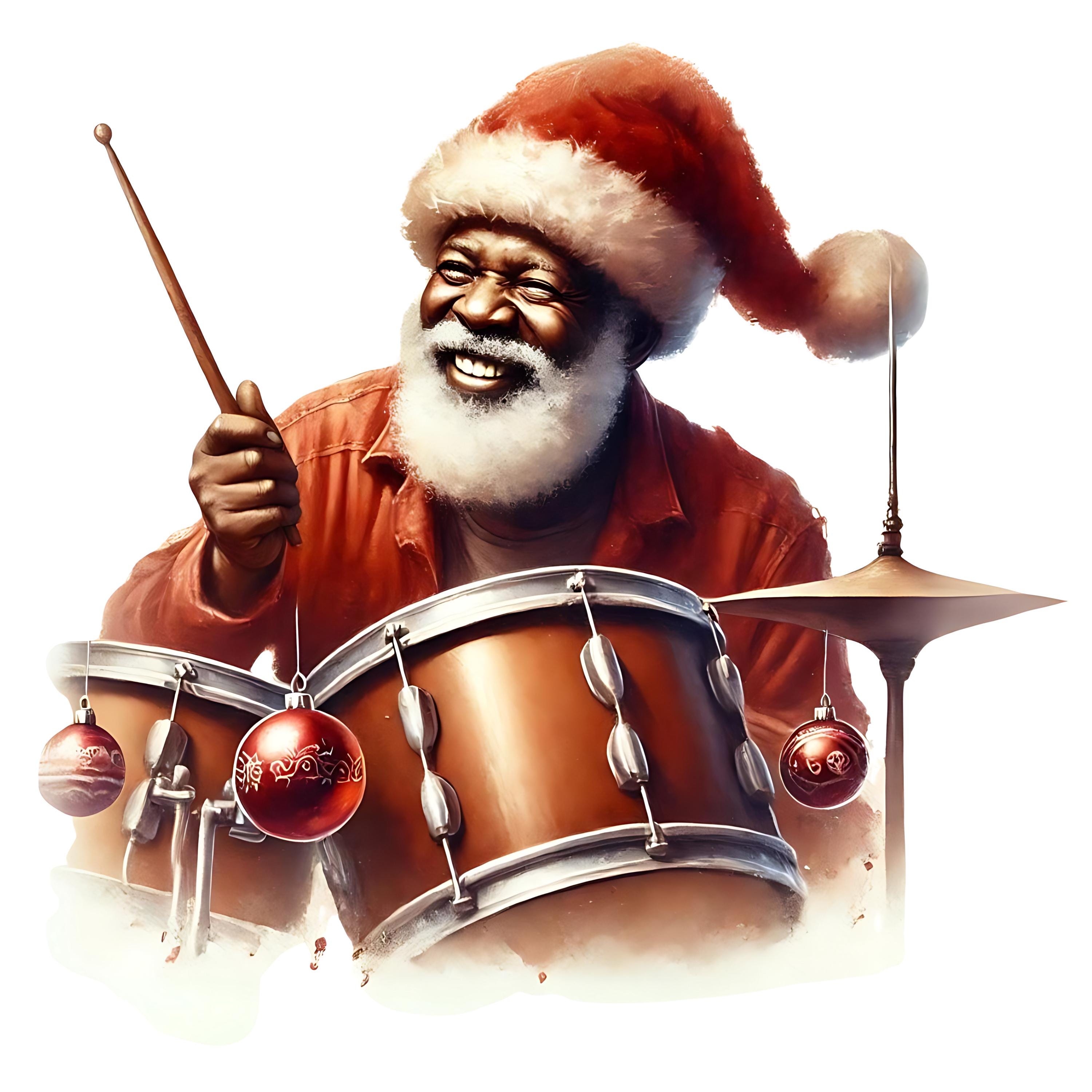 Festive Black Santa Clipart Bundle: Holiday Decor, Christmas African ...