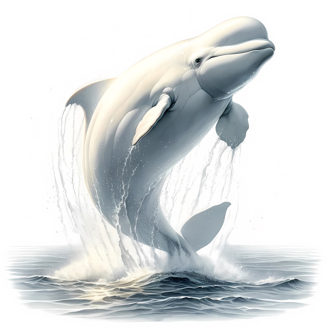 Beluga Whale Clipart 11 High-quality Jpgs Cute Beluga Clipart Bundle ...