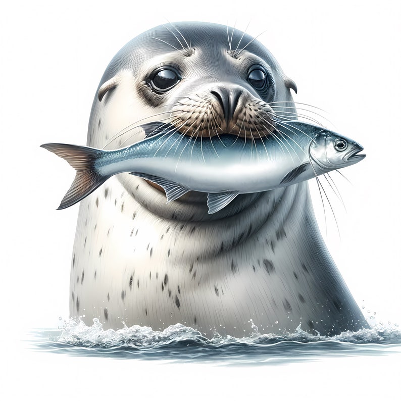 Seal Clipart Bundle 11 High-quality Jpgs Wall Art Aquatic Art Digital ...