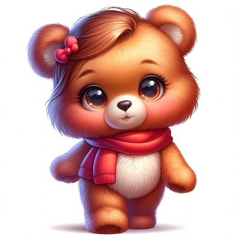 Teddy Bear Girl Clipart 10 High-quality Jpgs Charming Teddy Bear Girl ...