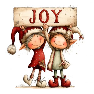 Christmas Gnomes Clipart: Whimsical Holiday Graphics (digital Download ...