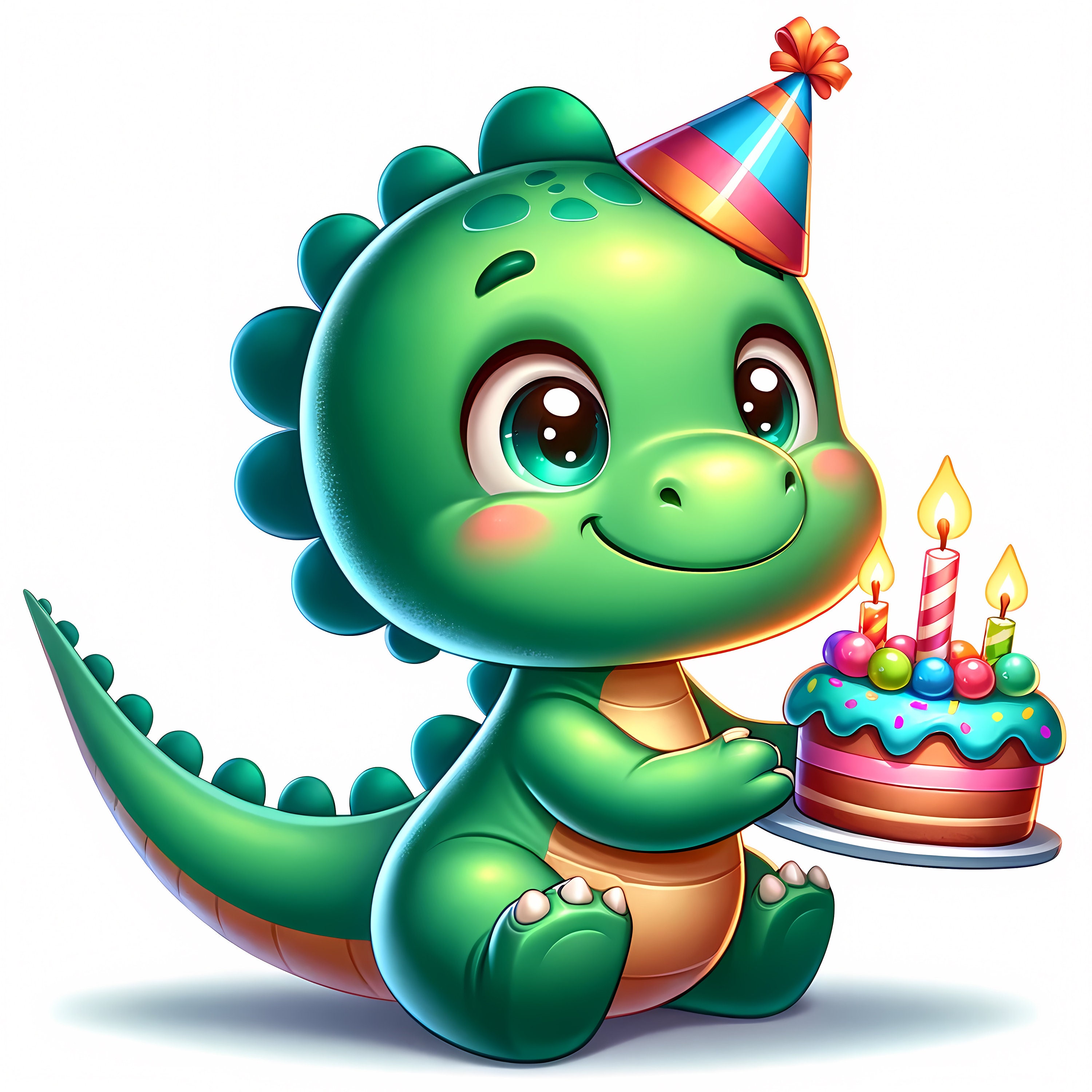 Cute Dinosaur Clipart 10 High-quality Jpgs Birthday Party Clipart ...