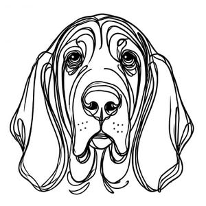 10 Basset Hound Line Art SVG Clipart Bundle: Dog T-shirt Design ...