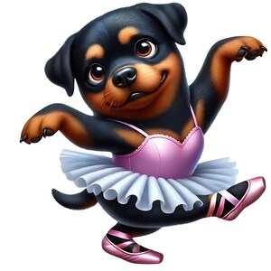 Funny Rottweiler Clipart | 12 High-quality Jpgs | Playful Goofy ...