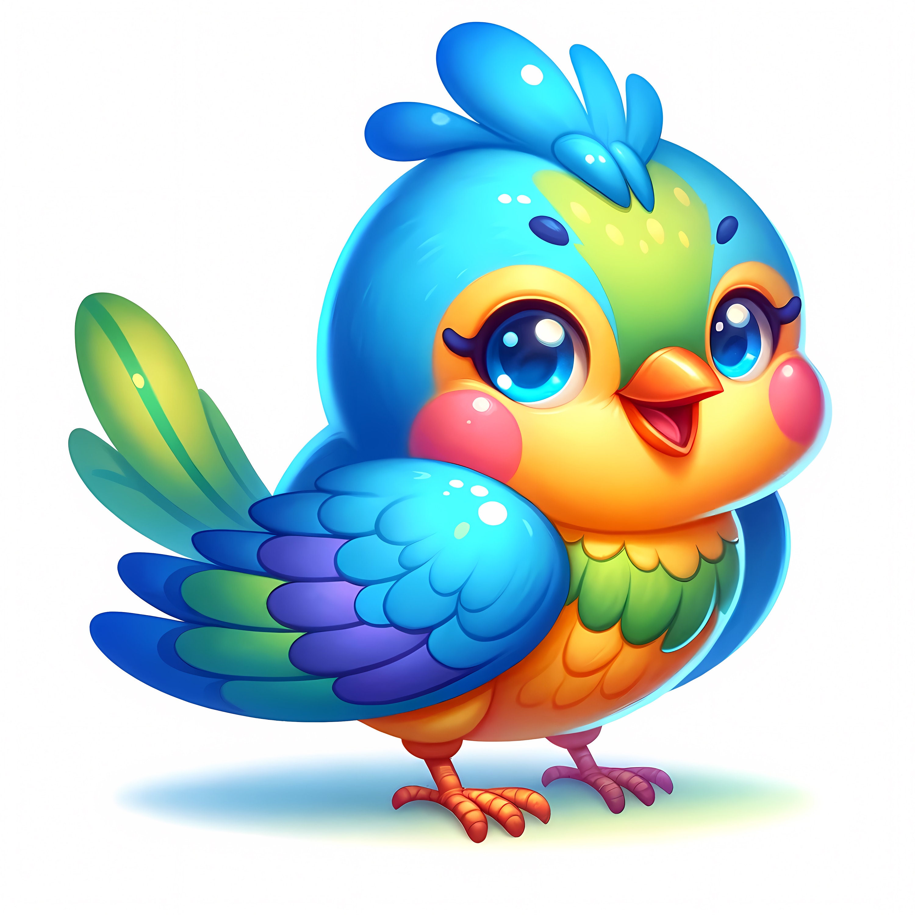 Cute Birds Clipart 10 High-quality Jpgs Adorable Birds Clipart Bundle ...
