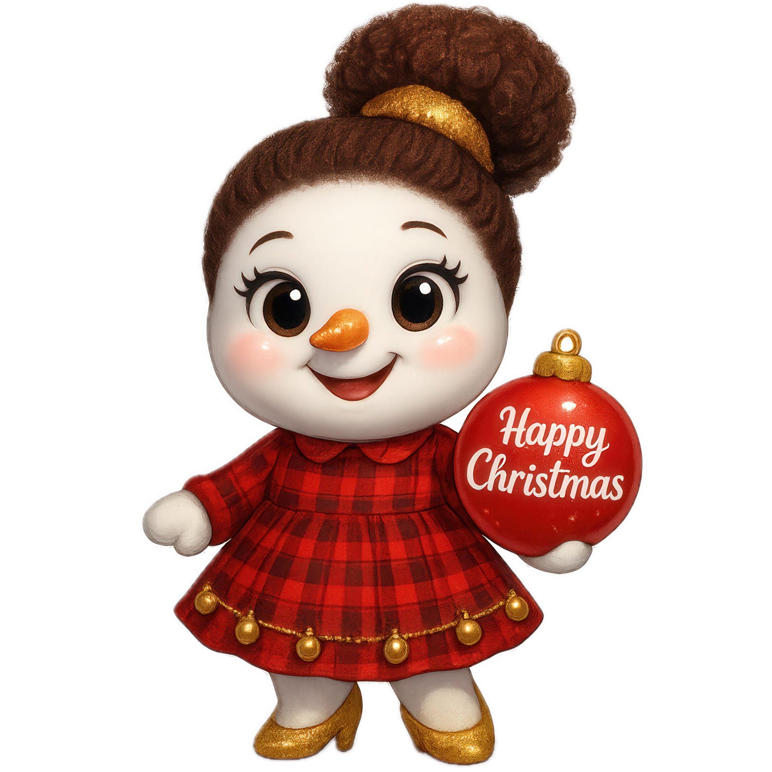 Christmas Afro Snowwoman Clipart Bundle: Festive Black Snowpeople PNG ...
