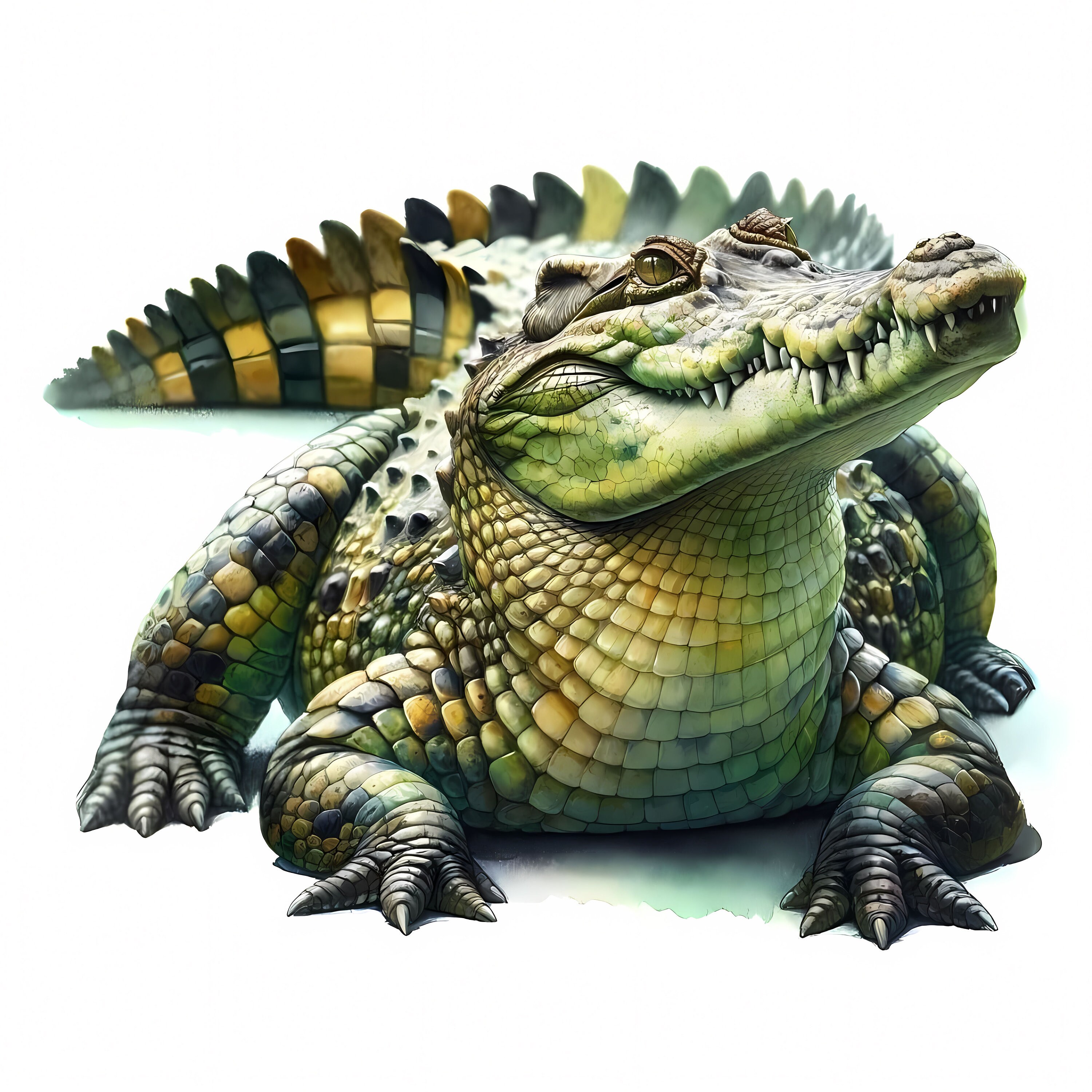 Crocodile Clipart 11 High-quality Jpgs Wildlife Clipart Bundle Wall Art ...