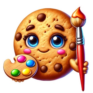 Cute Cookie Clipart | Baking & Dessert Art (digital Download) - Etsy