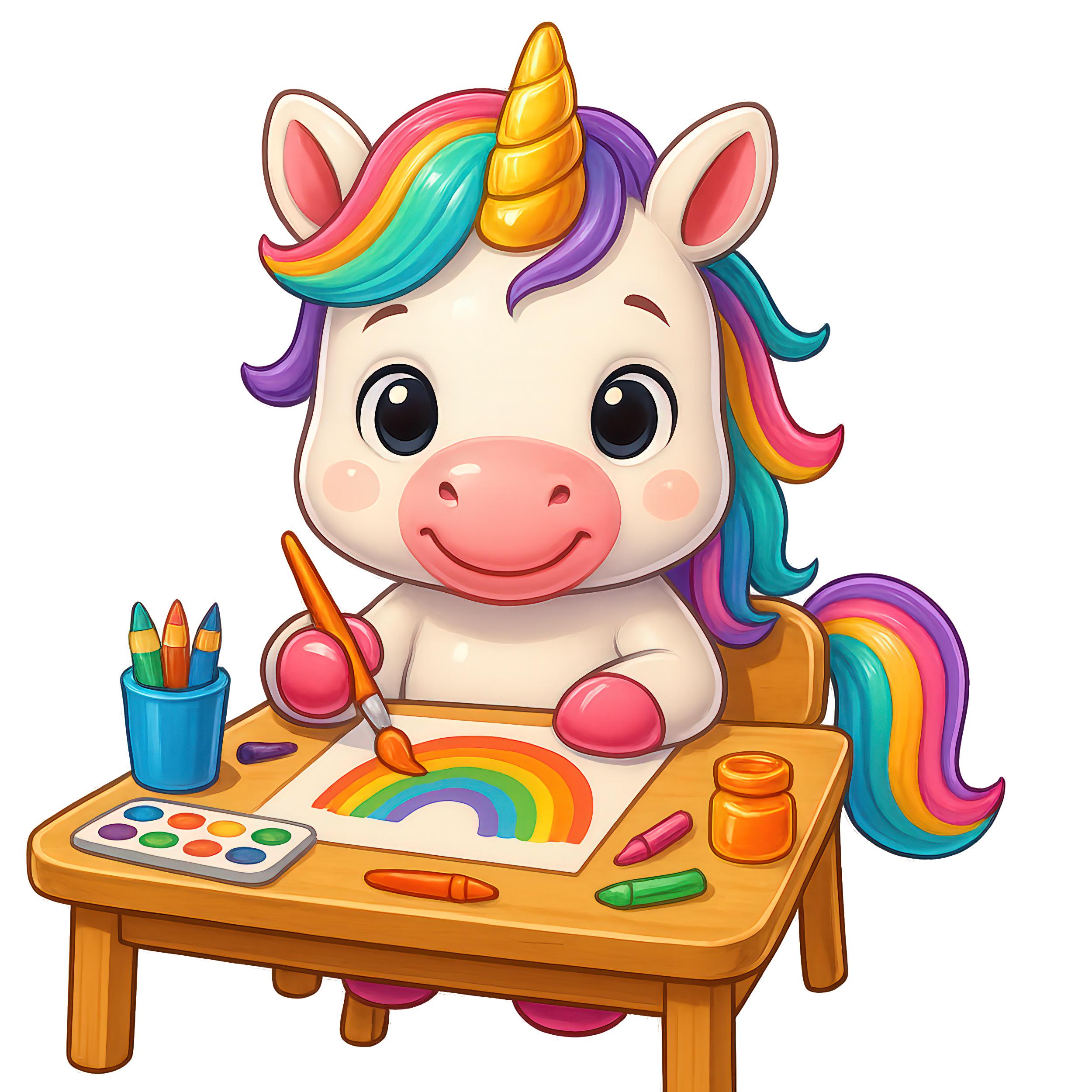 10 School Unicorn Clipart: Back to School PNG Bundle (digital Download ...