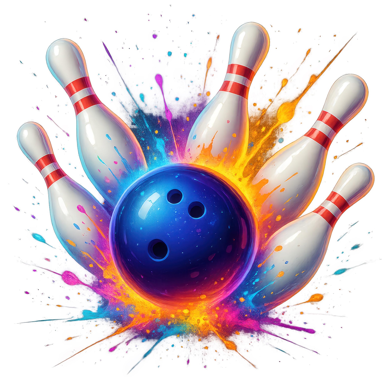 Watercolor Bowling Clipart Bundle: Fun Sports PNG (commercial Use ...