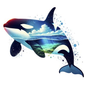 Orca Clipart Bundle | Majestic Ocean PNG Graphics (digital Download ...