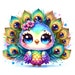 Cute Peacock 10 High-quality Jpgs Colorful Peacock Clipart Bundle Wall ...