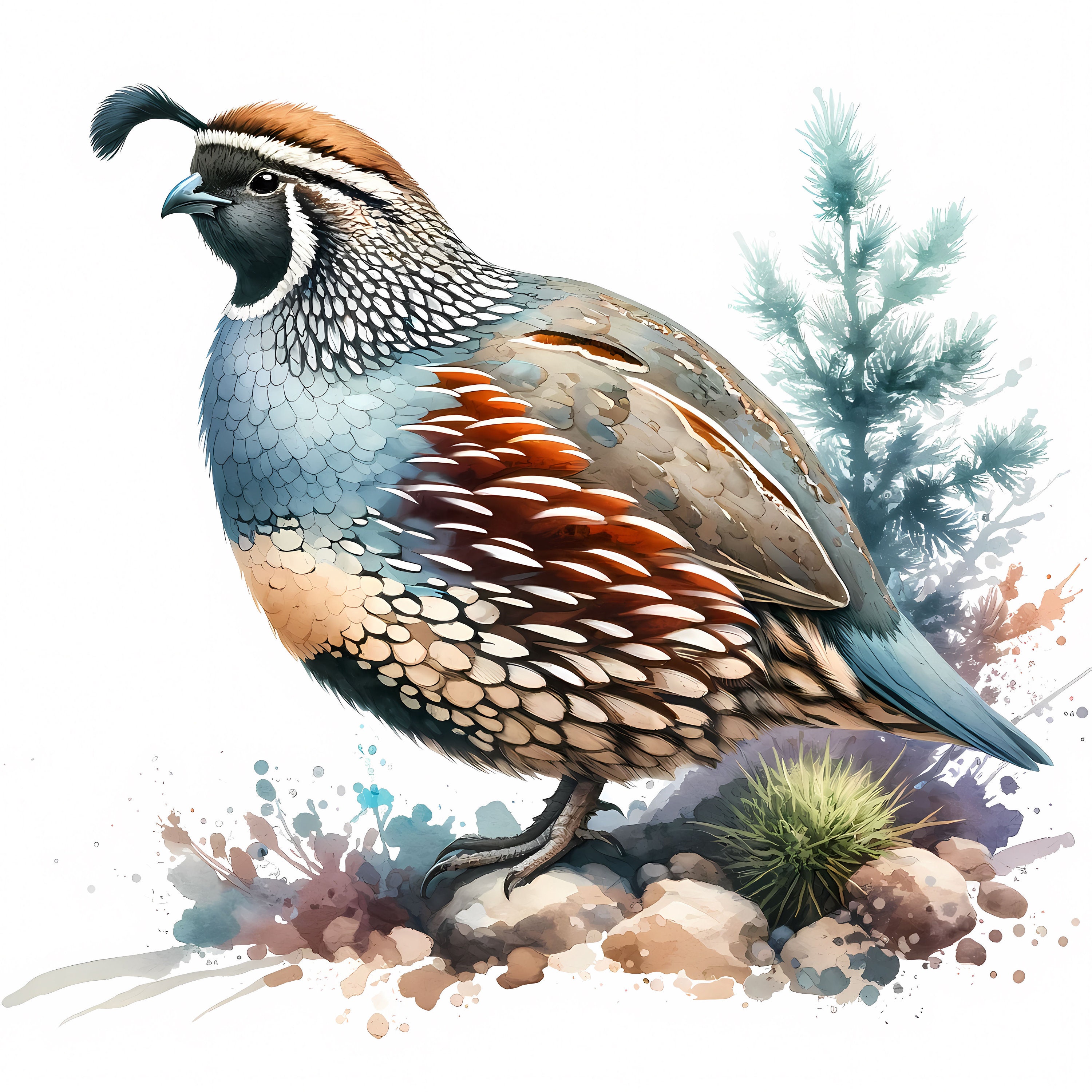 Quail Bird Clipart 10 High Quality Jpgs, Wall Art, Scrapbook, Junk ...