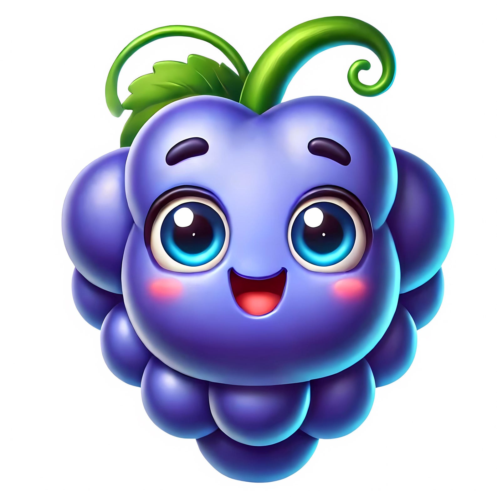 Cute Grape Clipart 11 High-quality Jpgs Adorable Cartoon Grape Clipart ...