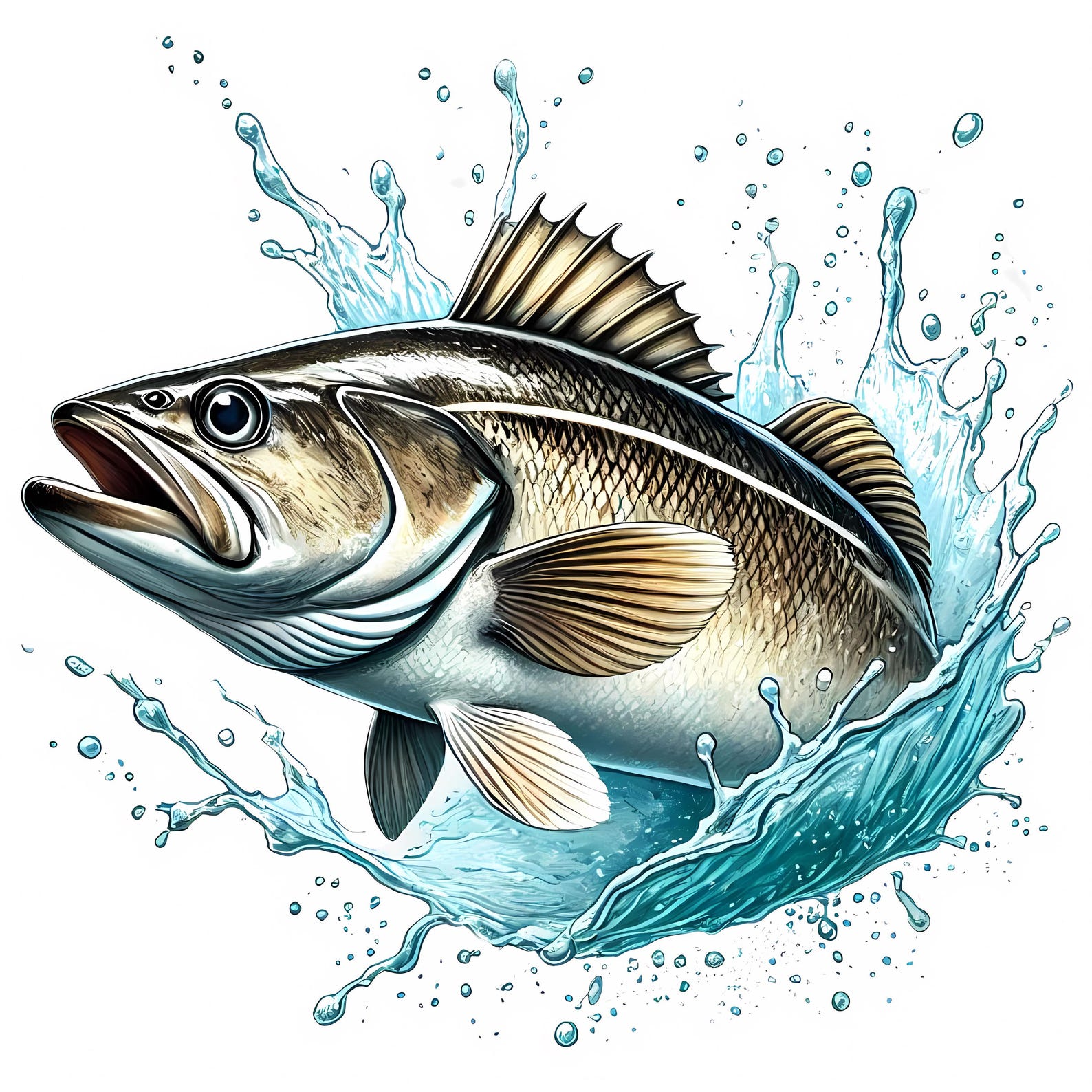 Elegant Cod Fish Clipart Bundle | Marine, Aquatic Art (digital Download ...
