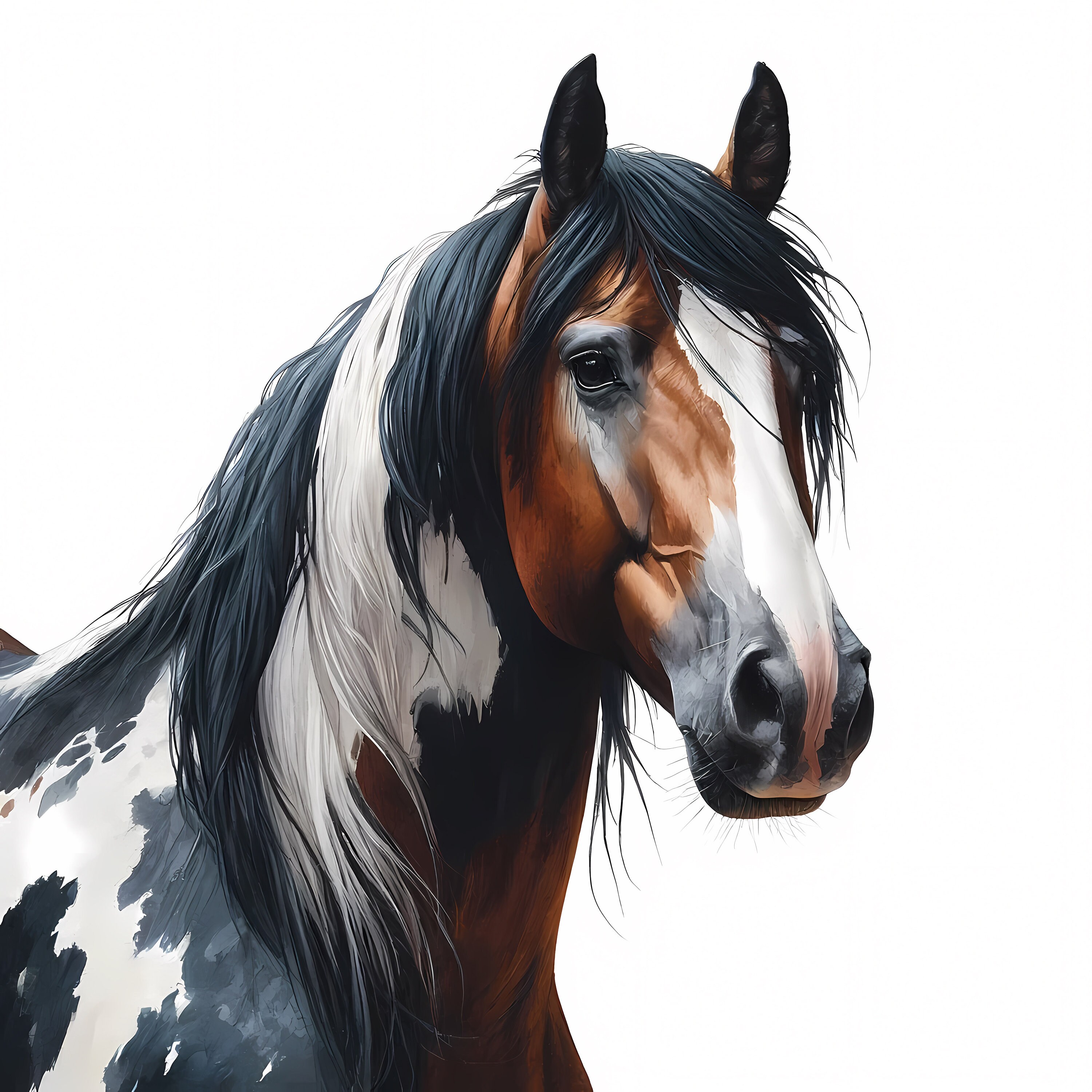 Paint Horse Clipart Bundle: Equine Art, Paper Craft (digital Download ...