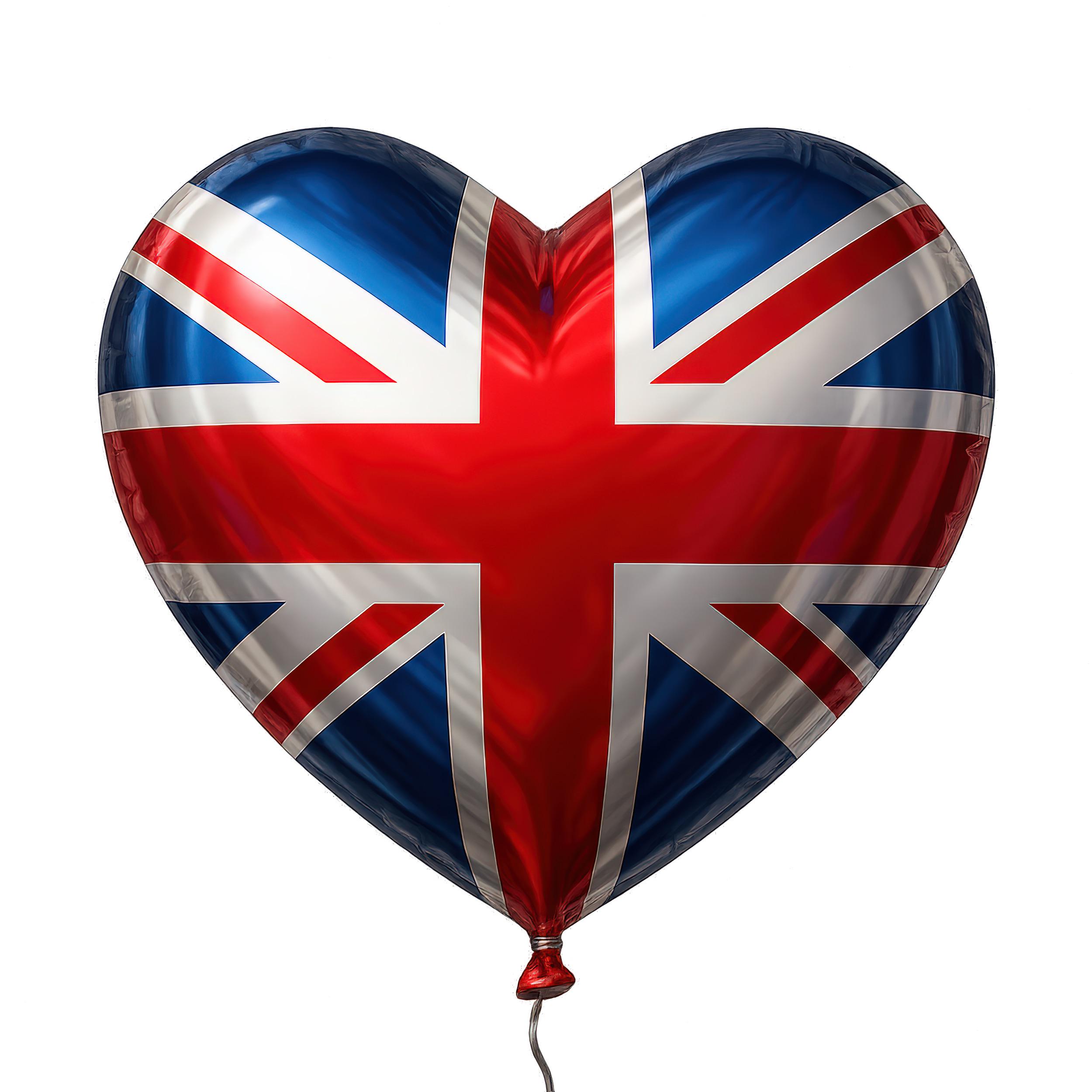 British Flag Heart Clipart, UK Pride PNG (digital Download) Set of 11 ...