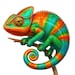 Colorful Chameleon Clipart Bundle: Reptile PNG Images (commercial Use ...
