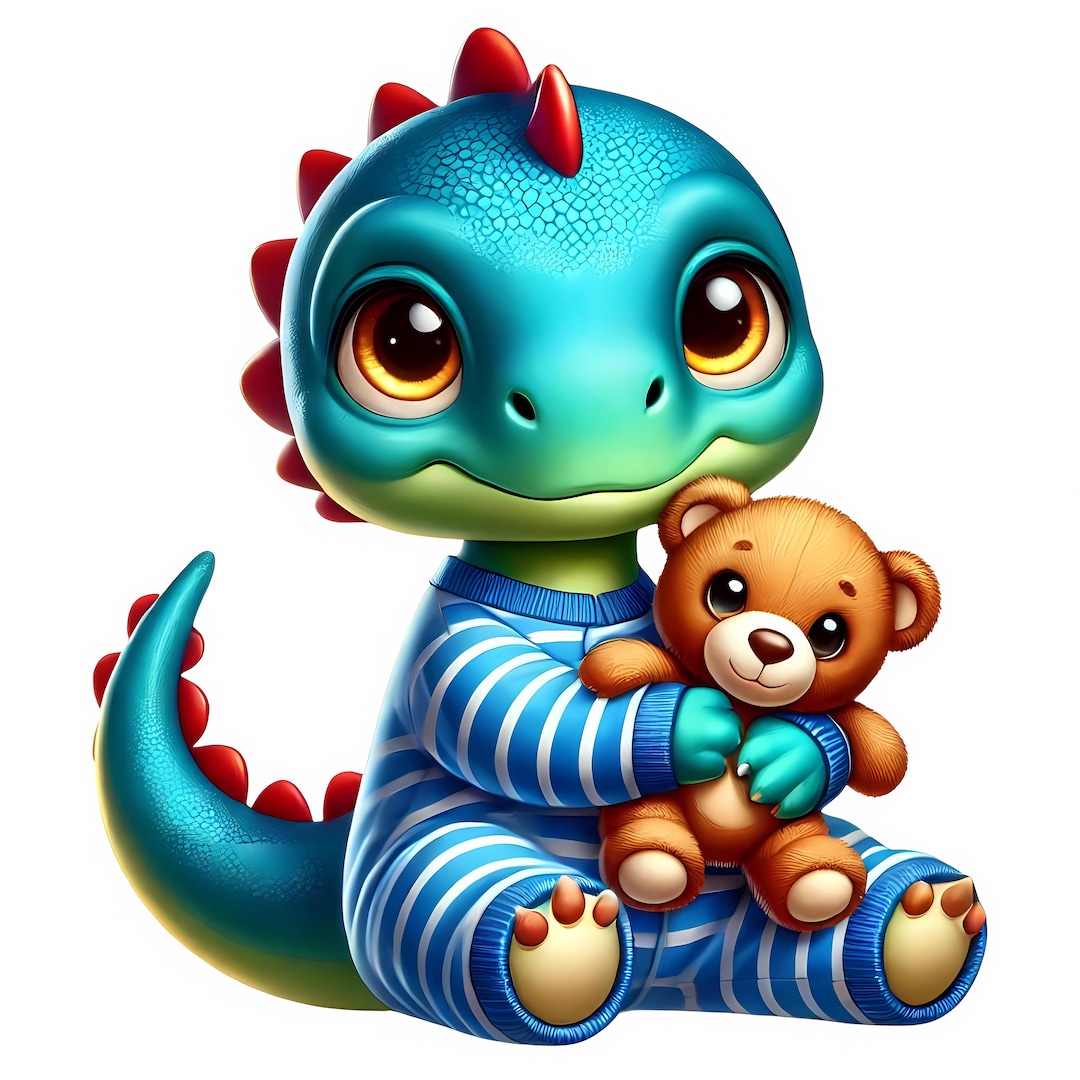 Cute Dinosaur Clipart | 12 High-quality Jpgs | Playful Adorable Dino ...