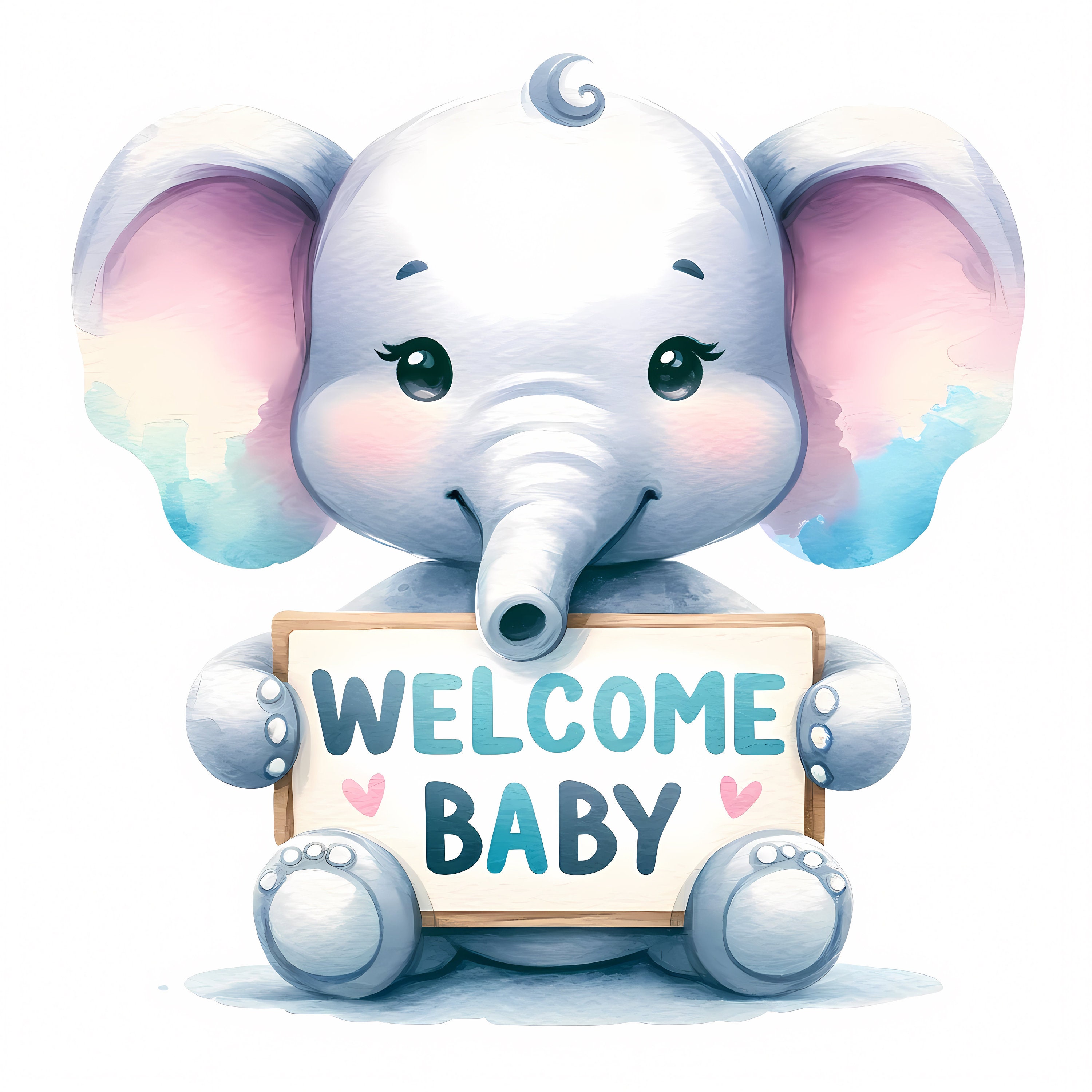 Welcome Baby Clipart 12 High-quality Jpgs Baby Shower, Card Making ...