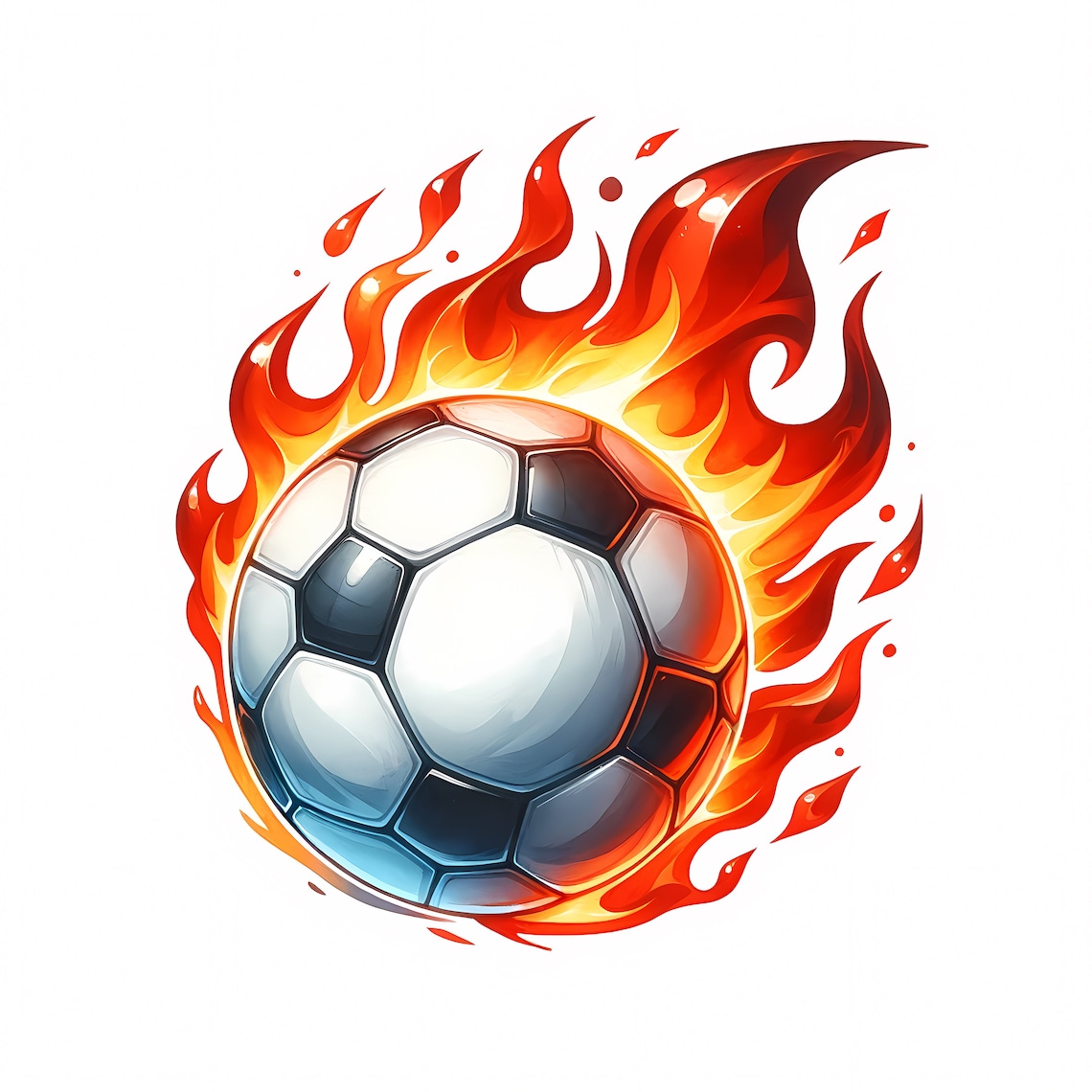 Soccer Ball Clipart - 10 High-quality Jpgs - Football Clipart Bundle ...