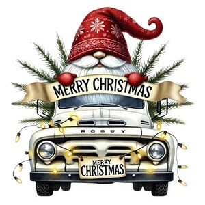 Christmas Gnome Truck Clipart: Holiday PNG Bundle (digital Download ...