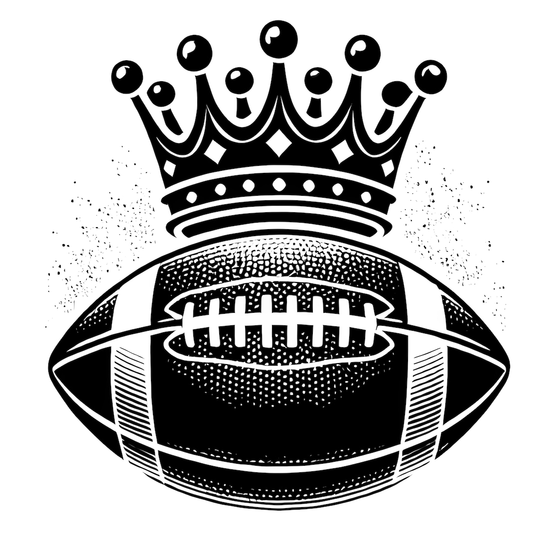 Football Crown Clipart: Vector Silhouette Design (SVG & PNG) - Etsy