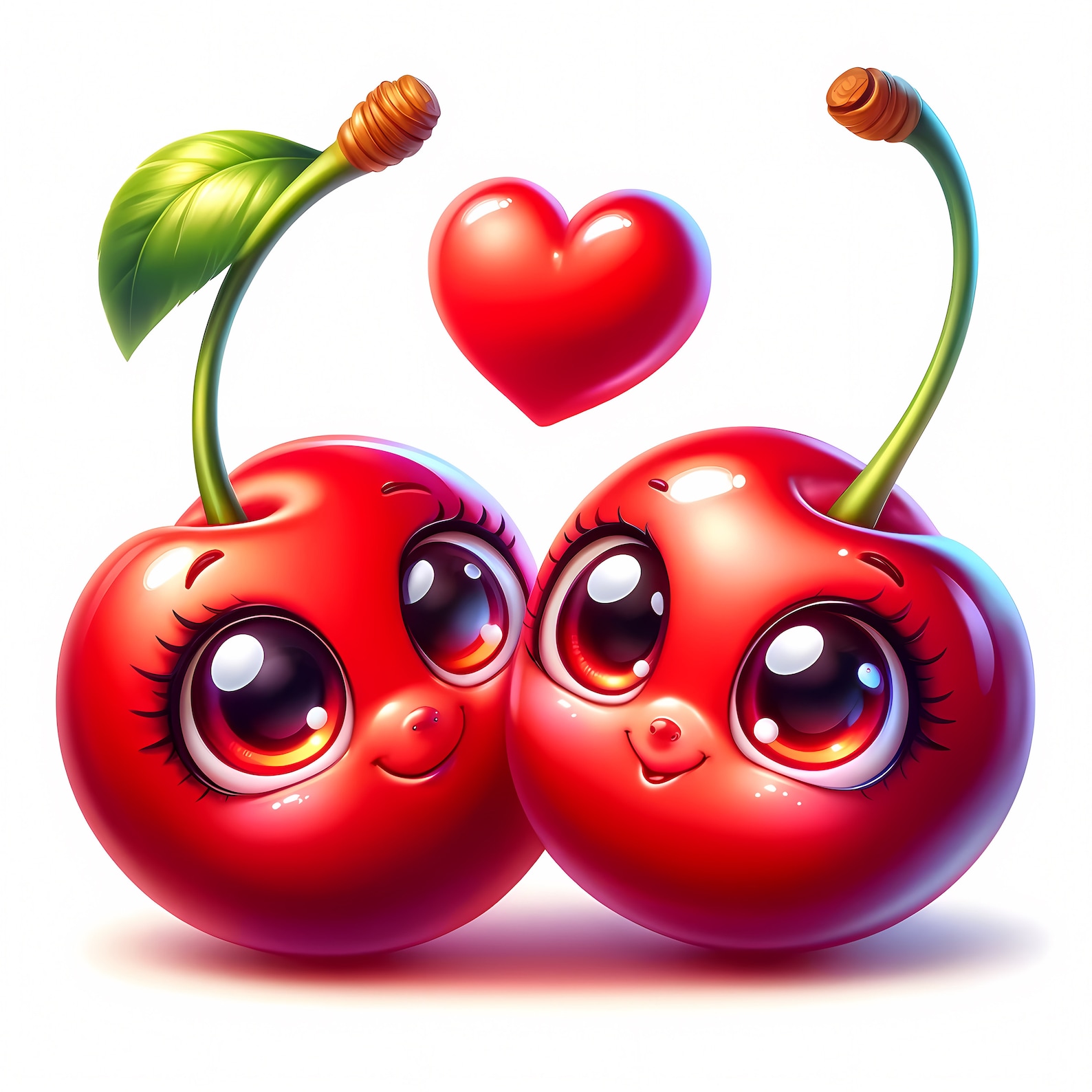 Kawaii Cherry Clipart Bundle – Food Art, Commercial Use (digital ...