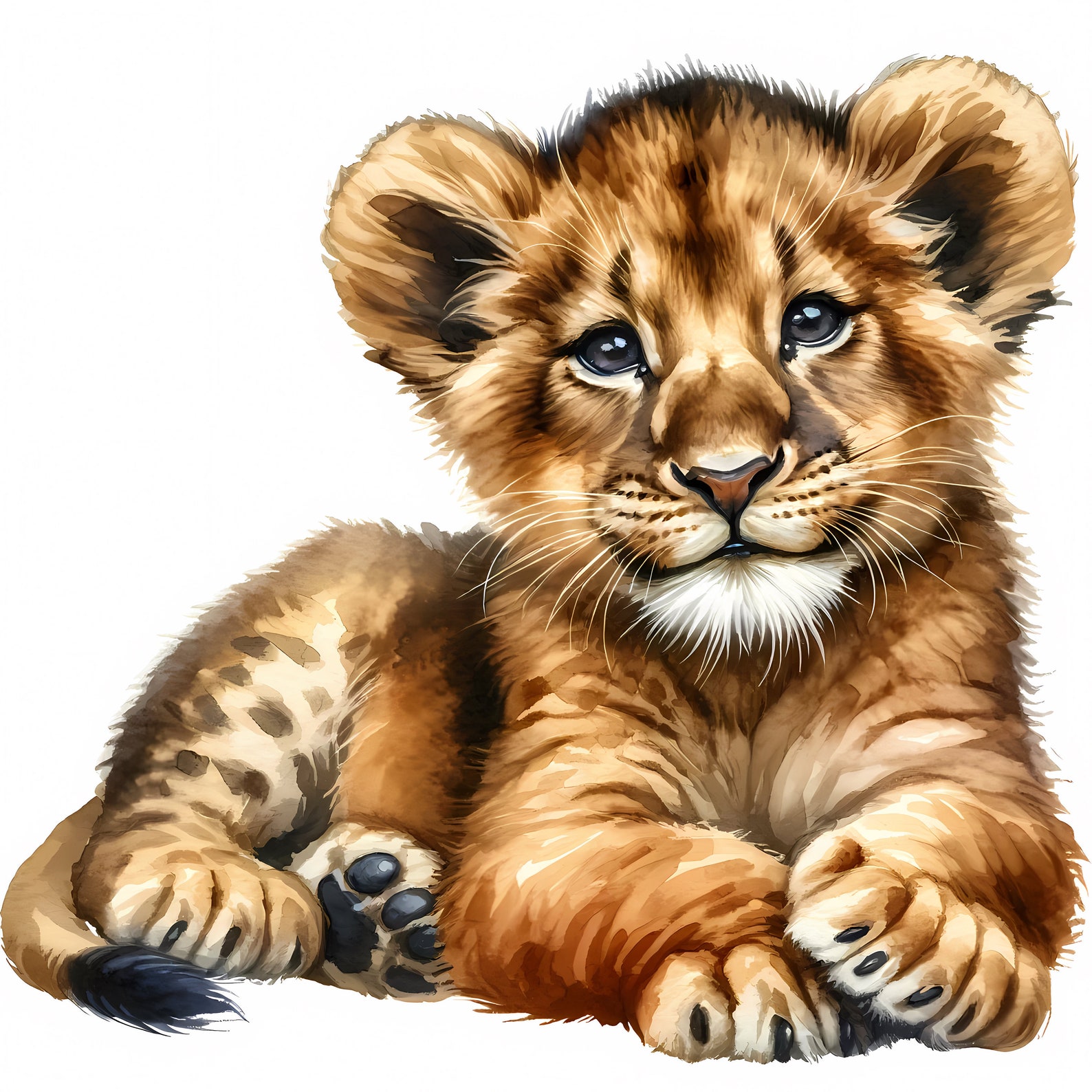 Lion Cub Clipart 10 High-quality Jpgs Cute Lion Cub Clipart Bundle ...
