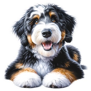 Bernedoodle Clipart Bundle – High-quality Jpgs for Commercial Use ...