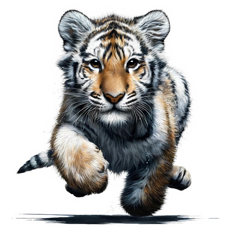 Tiger Cub Clipart 10 High-quality Jpgs Cute Tiger Cub Clipart Bundle ...
